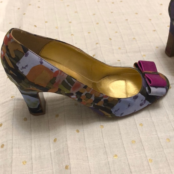 J. Crew | Shoes | Jcrew Watercolor Silk Heels | Poshmark